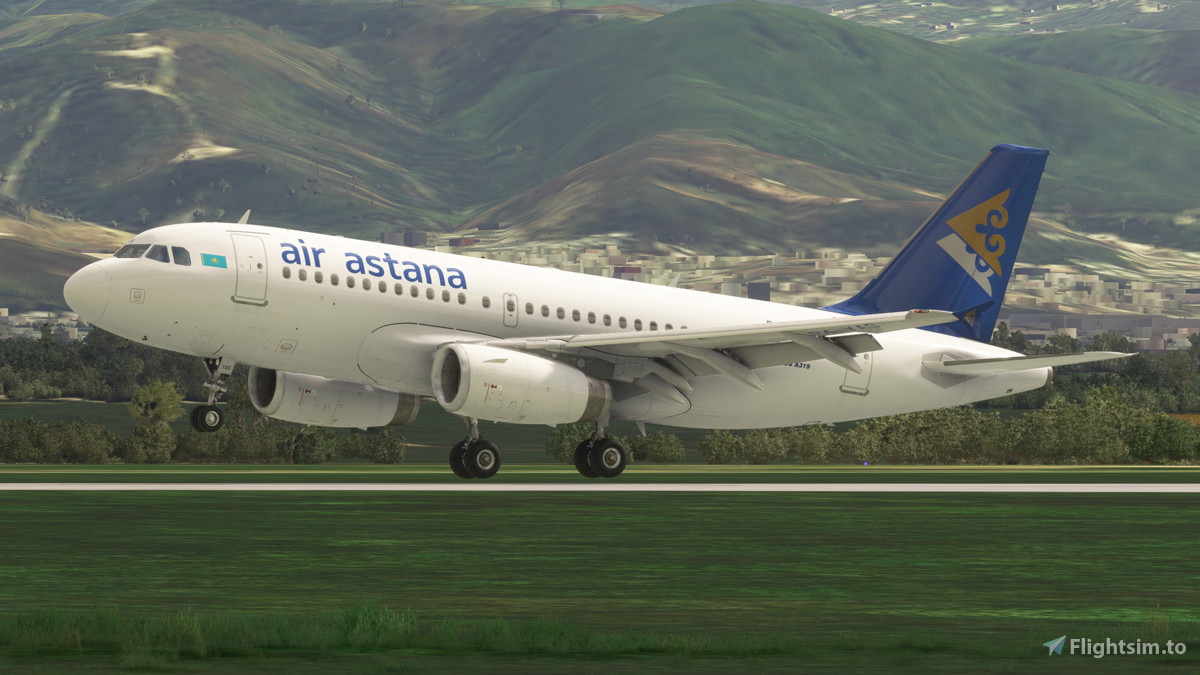 Air Astana (P4-YAS) for Fenix A319 for Microsoft Flight Simulator | MSFS