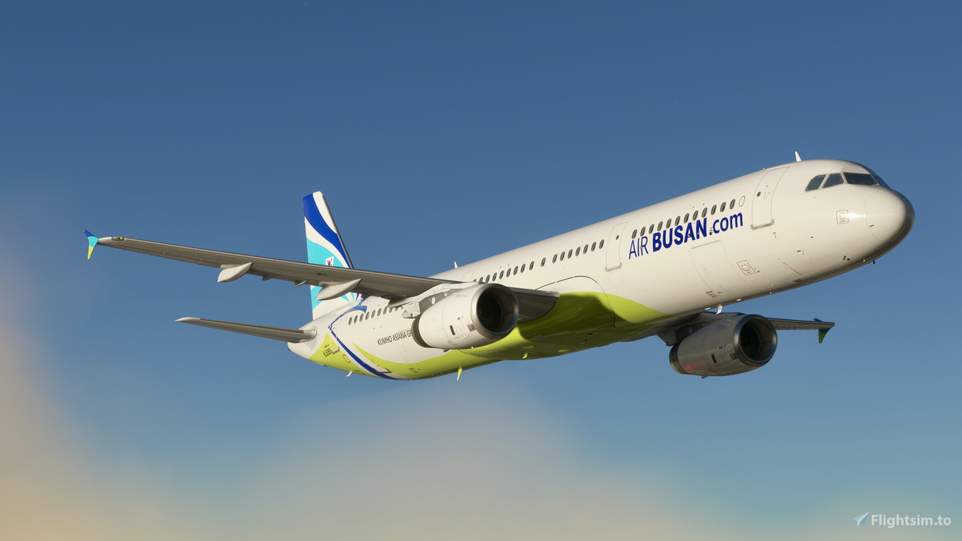 [BFU] Air Busan | Pack | w/Cabin | Fenix A321 8K for Microsoft Flight Simulator | MSFS