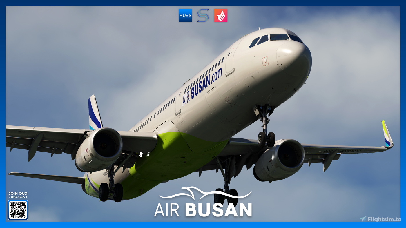 Air Busan Fleet Pack | Fenix A321 | 8K & 4K for Microsoft Flight Simulator | MSFS