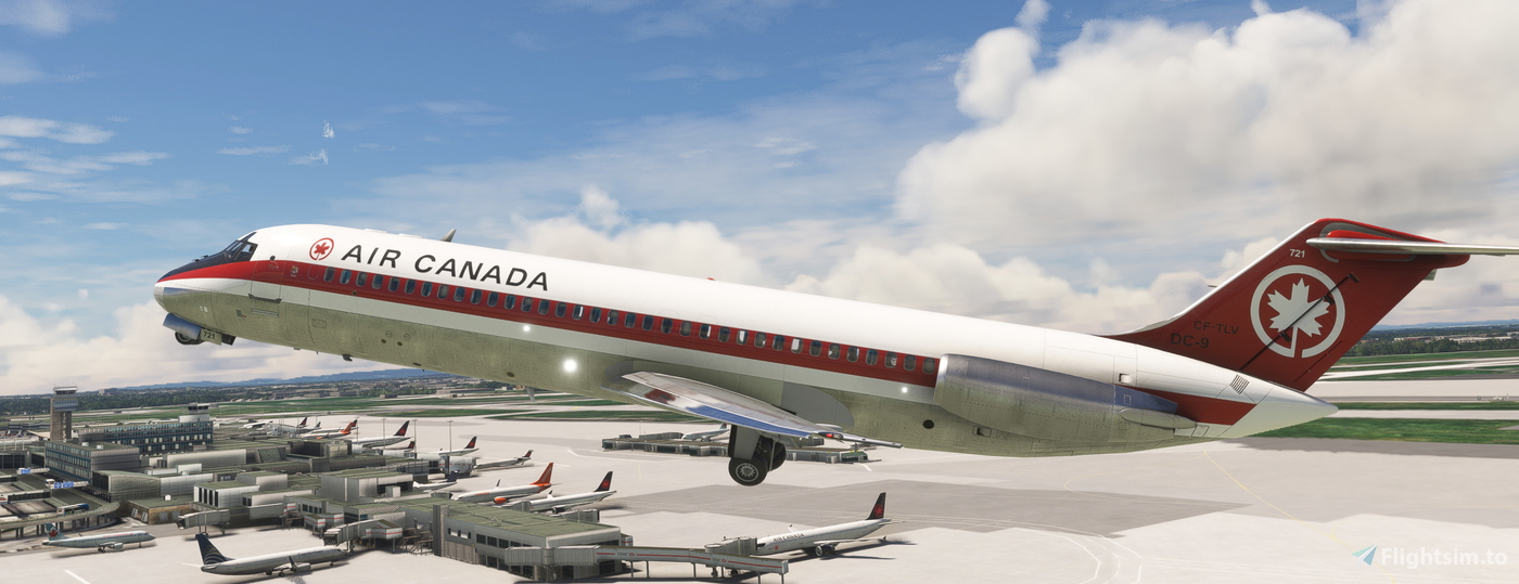 AIR CANADA - CF-TLV -SkySimuleations DC9-30 w/cabin for Microsoft ...