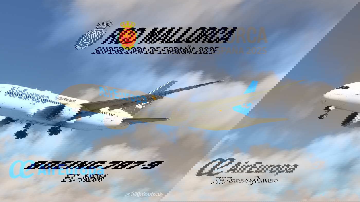 Air Europa EC-NBM / "RCD MALLORCA" Sticker for Microsoft Flight ...