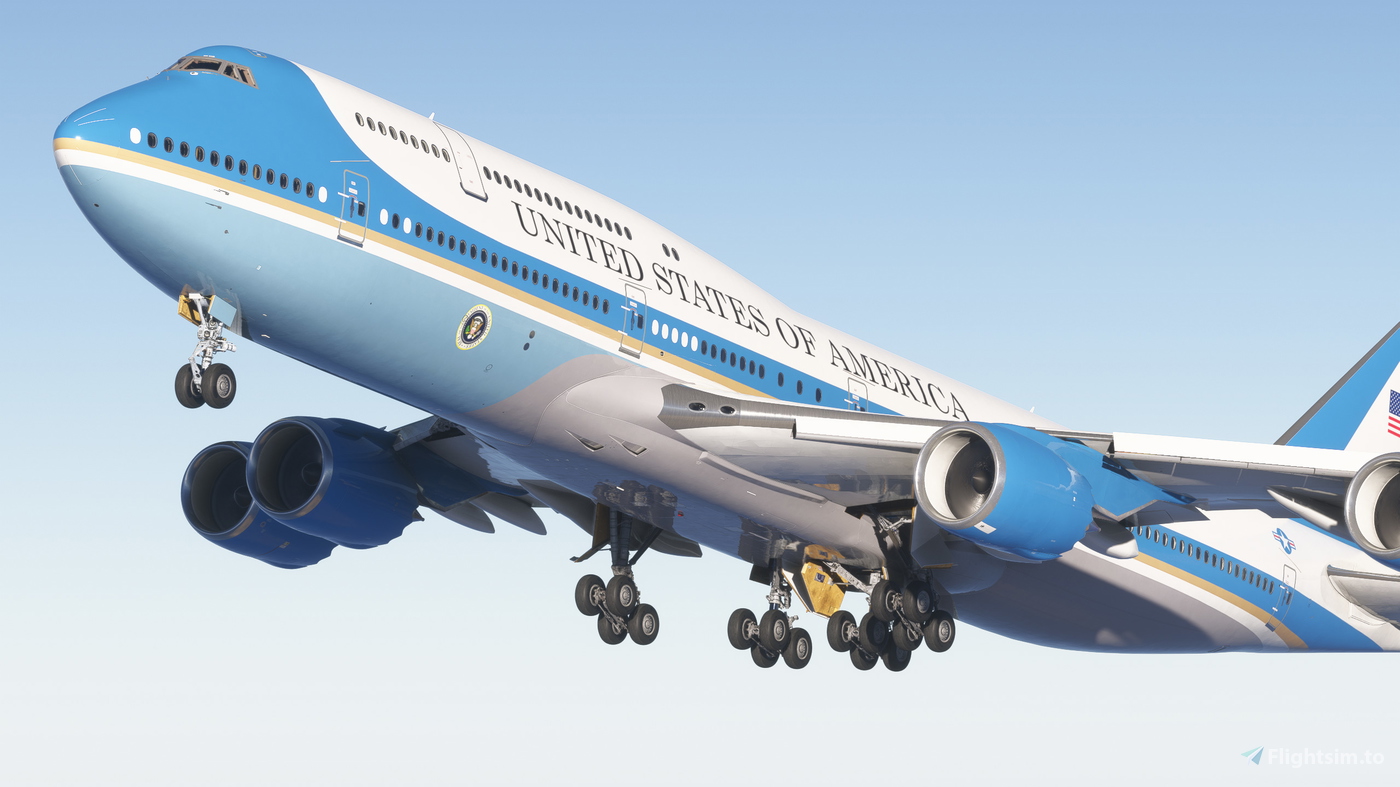 Air Force One VC25-A Boeing 747-8i - 8K para Microsoft Flight Simulator | MSFS