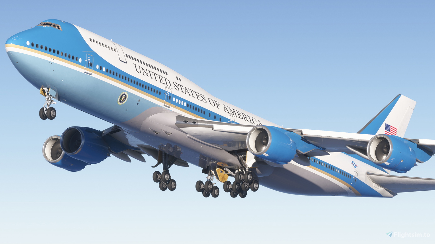 Air Force One VC25-A Boeing 747-8i - 8K for Microsoft Flight Simulator | MSFS