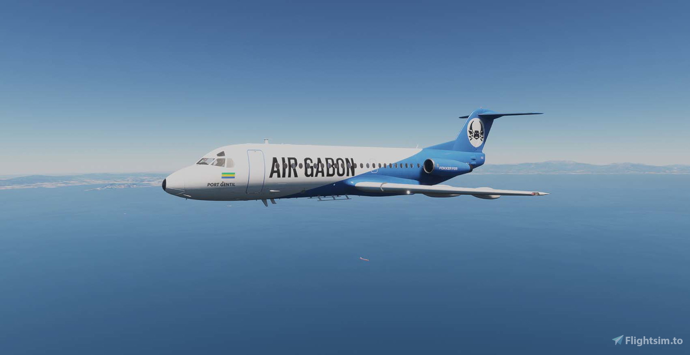 Air Gabon F28 MK2000 TR-LSU for Microsoft Flight Simulator | MSFS