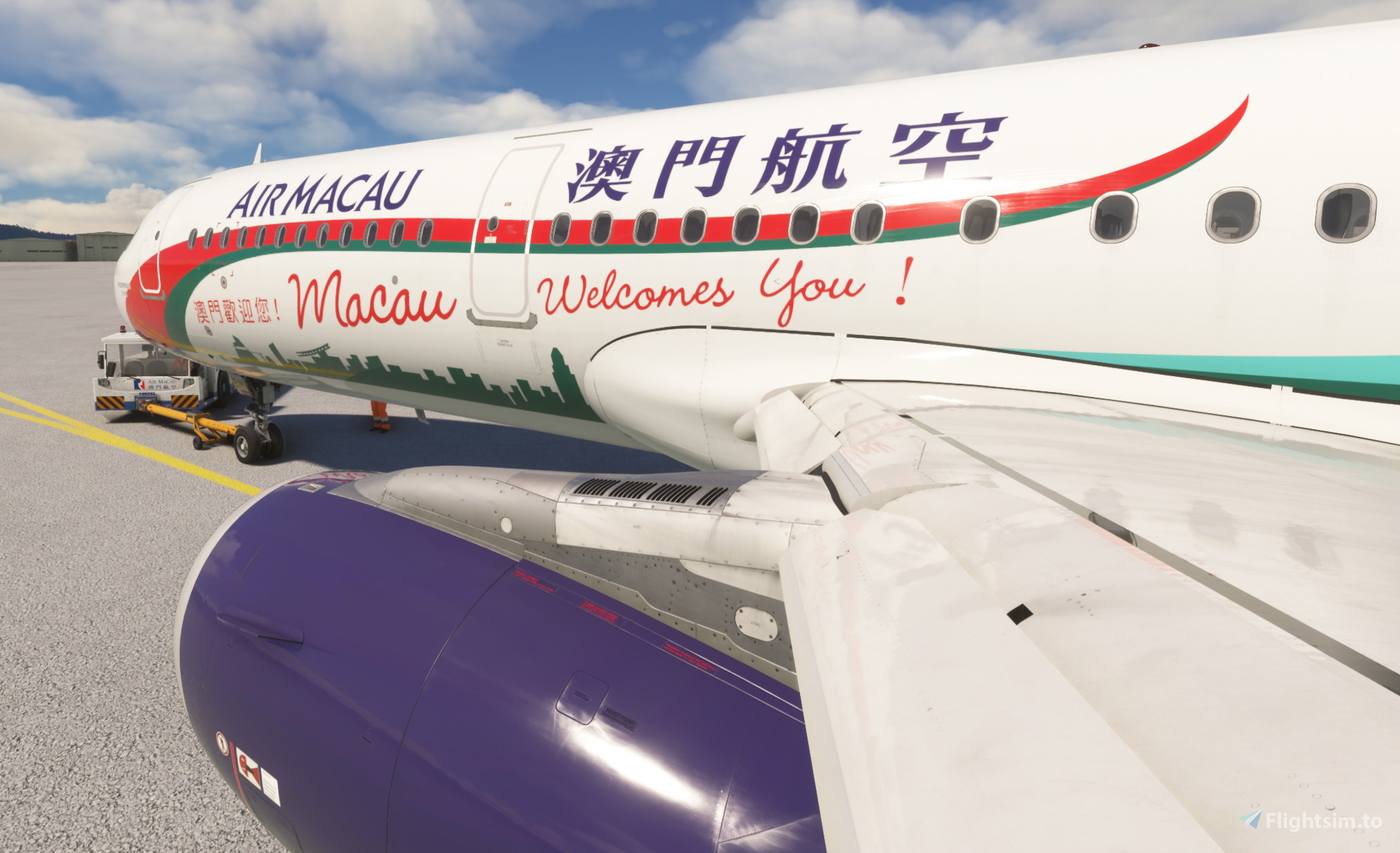 Air Macau Airbus A321-200 SL / Macau Welcomes You / B-MBM (8K/4K9 for Microsoft Flight Simulator ...