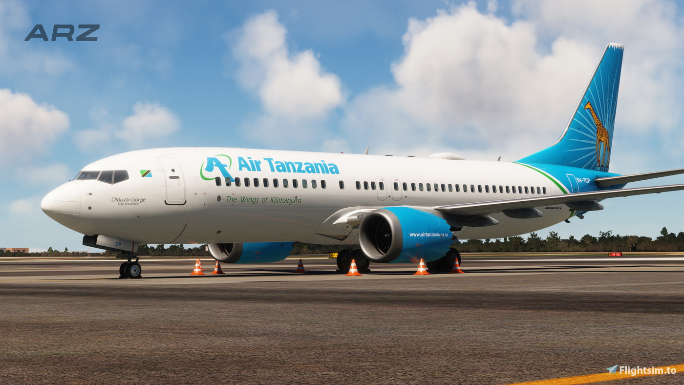 Air Tanzania 5H-TCP - iFly 737 MAX8 对于 Microsoft Flight Simulator | MSFS