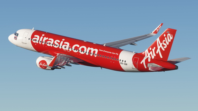 AirAsia [Pack 1] w/Cabin Fenixsim A320 Sharklet [8K+4K] for Microsoft Flight Simulator | MSFS