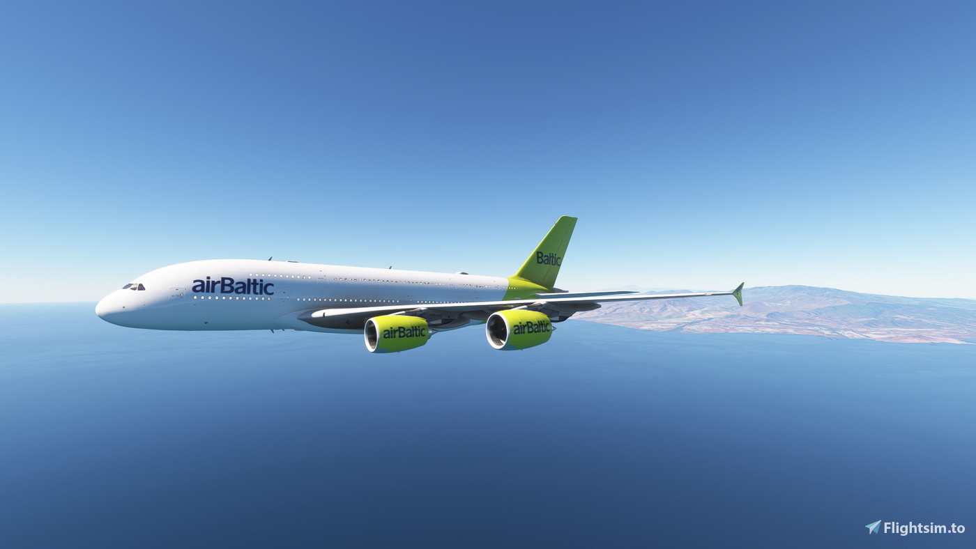 Airbaltic A380 (FICTIONAL LIVERY) for Microsoft Flight Simulator | MSFS