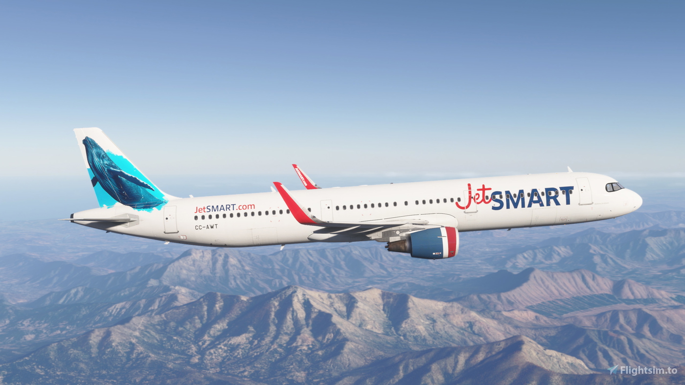 Airbus A321 SL JetSMART Chile (CC-AWT) Ballena Jorobada for Microsoft Flight Simulator | MSFS
