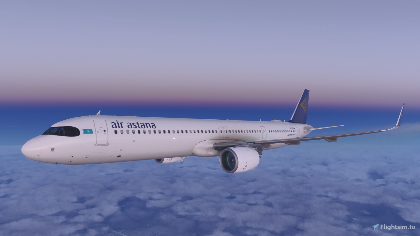 Airbus A321LR Air Astana (EI-KGA) for Microsoft Flight Simulator | MSFS