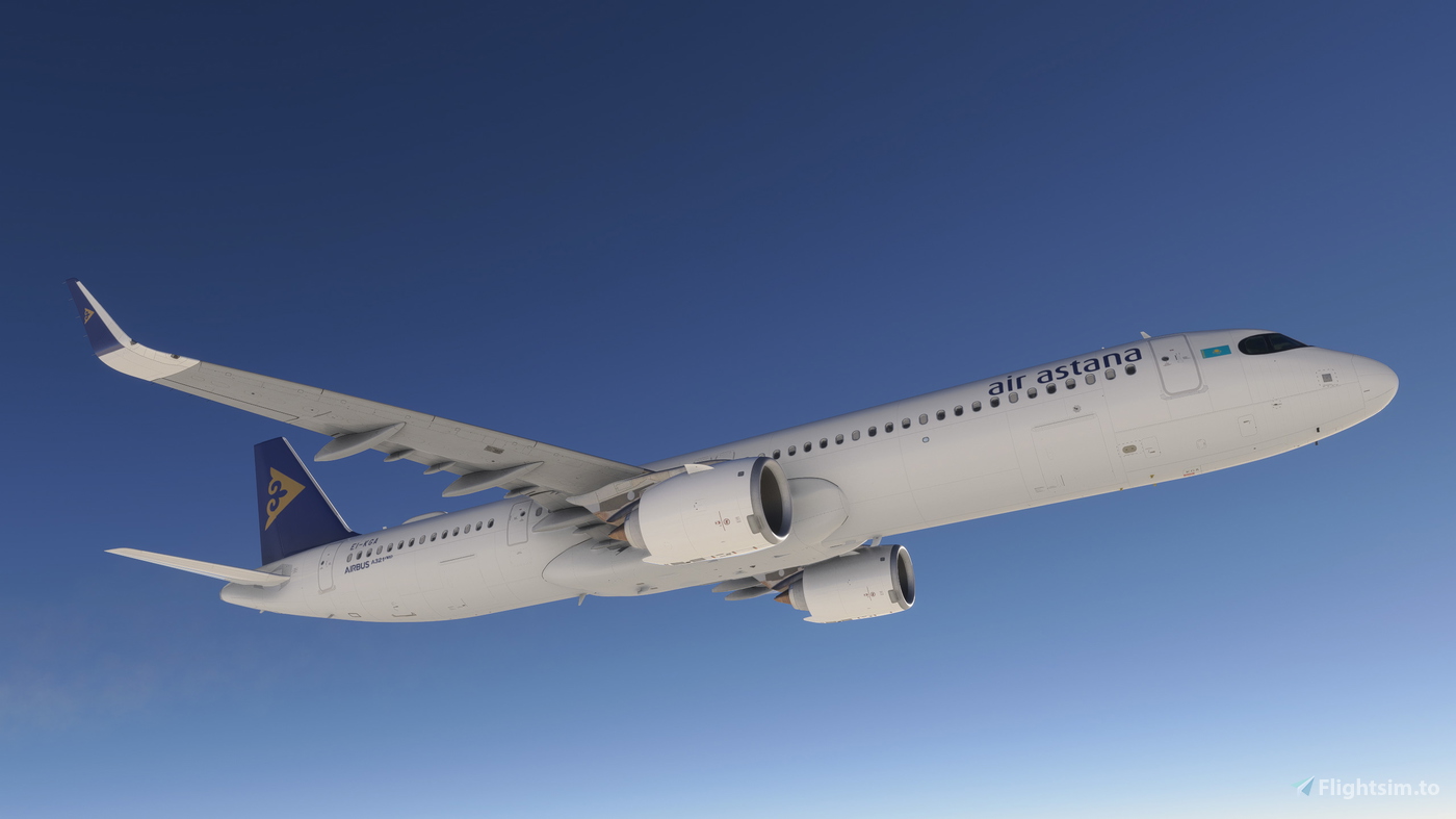 Airbus A321LR Air Astana (EI-KGA) for Microsoft Flight Simulator | MSFS