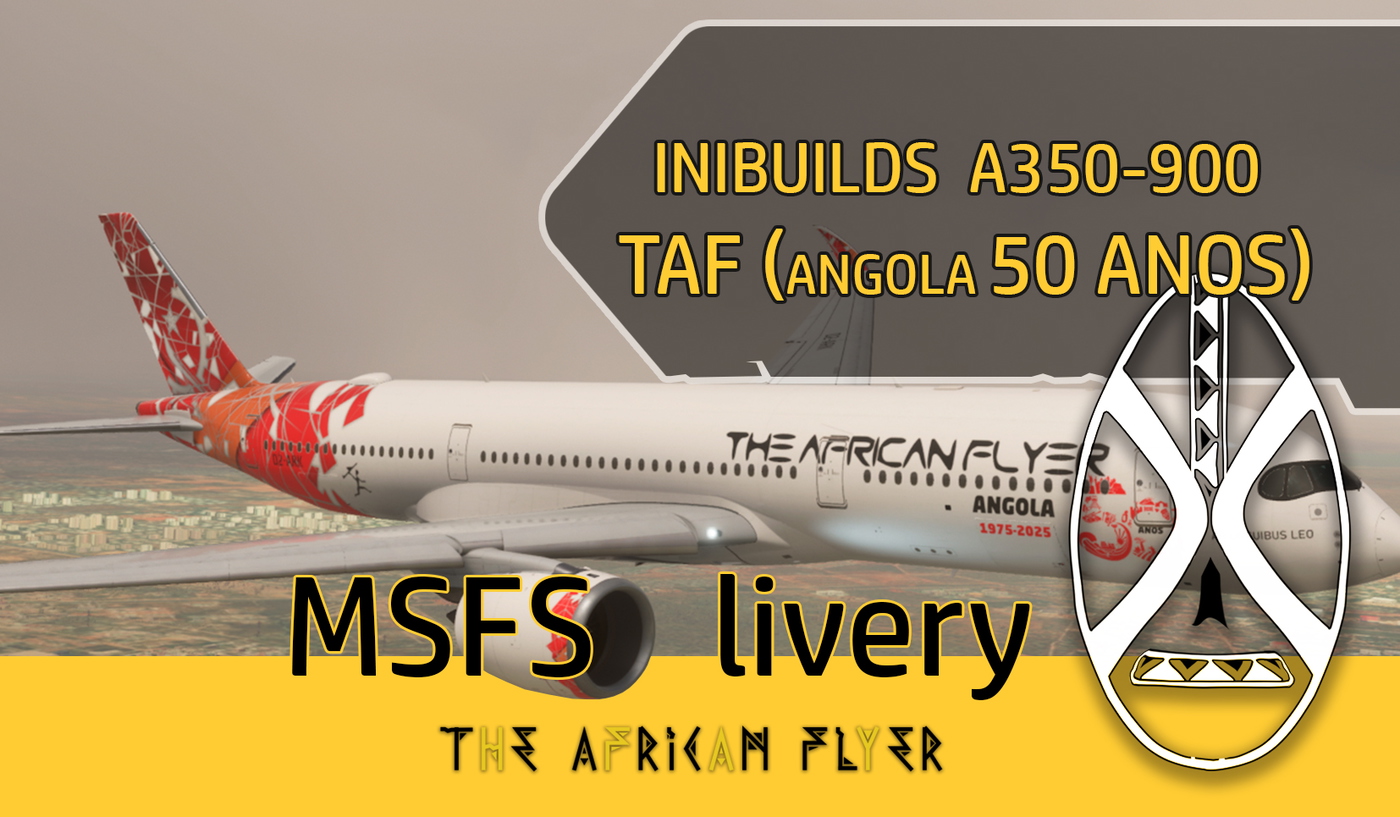 Airbus A350-900 TAF (D2-ARK) - livery for Microsoft Flight Simulator | MSFS