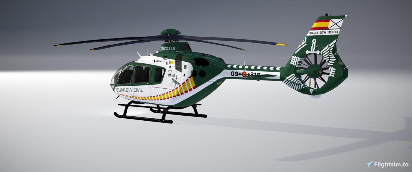 Airbus H135 | Spain | Guardia Civil | CUCO318 | v3 | 8k для Microsoft ...