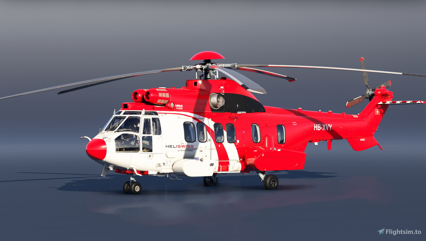 Airbus H225 | Heliswiss HB-XVY | 8k pour Microsoft Flight Simulator | MSFS
