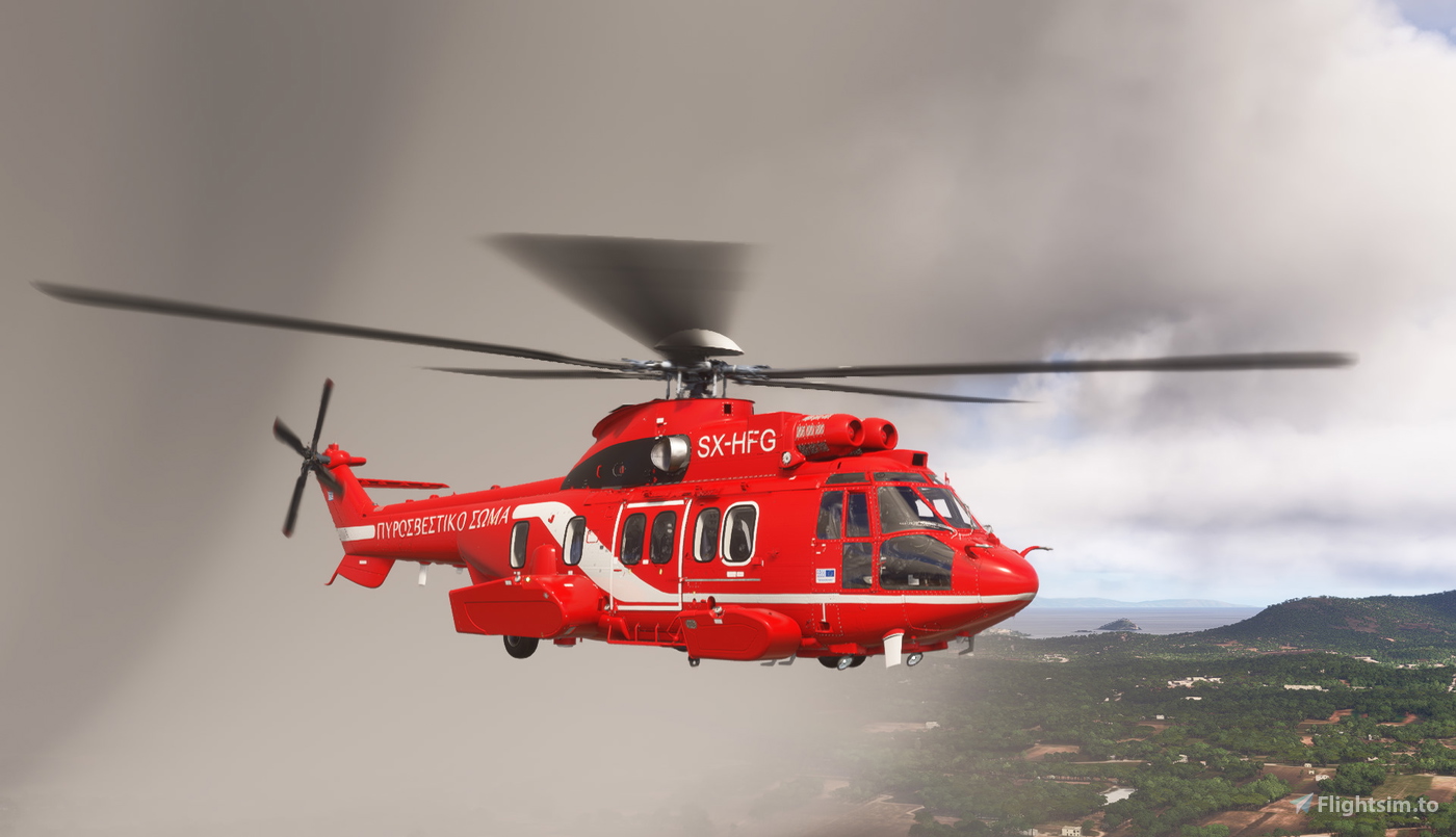 Airbus H225 Hellenic Fire Service for Microsoft Flight Simulator | MSFS
