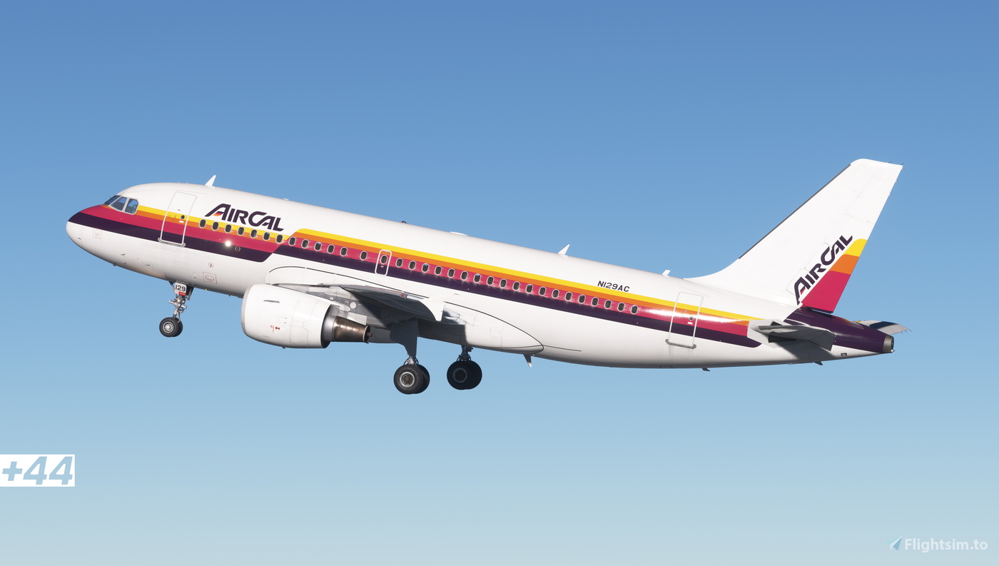 AirCal (N129AC) Fenix A319 CFM - 8K for Microsoft Flight Simulator | MSFS