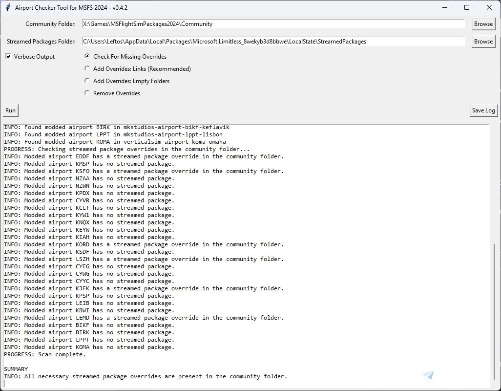 Airport Override Checker for MSFS 2024 for Microsoft Flight Simulator | MSFS