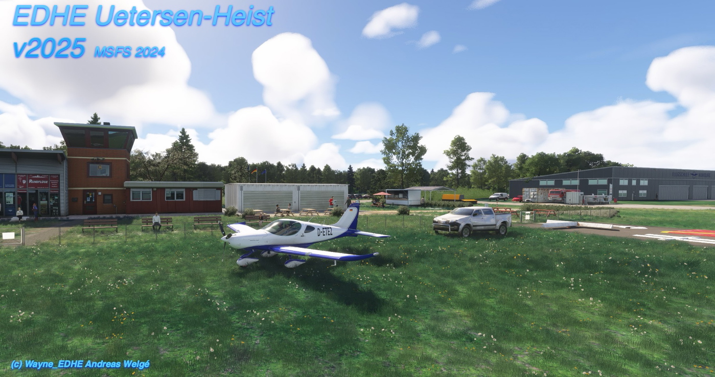 Airport Uetersen-Heist EDHE near Hamburg Germany MSFS 2020 + MSFS 2024 ...