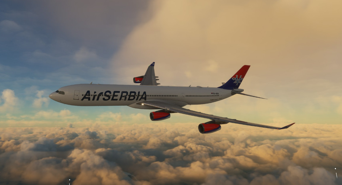 AirSERBIA (YU-ARA) LatinVFR Airbus A340-300 - 4K pour Microsoft Flight ...