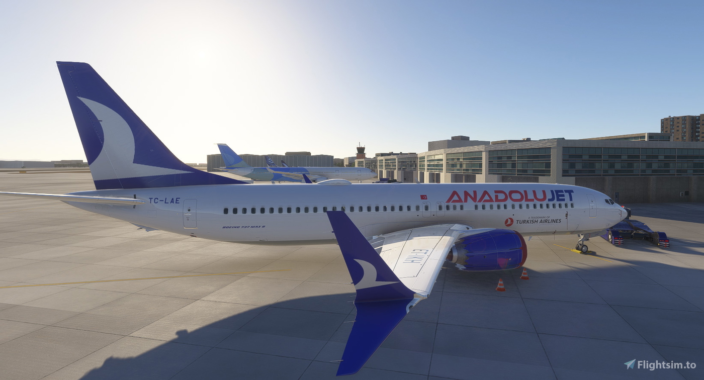 AJet [Anadolu Jet] (TC-LAE) | Asobo 737-8MAX for Microsoft Flight ...