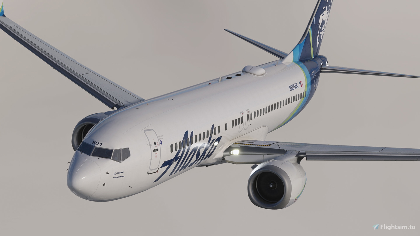 Alaska Airlines [Pack] w/Cabin | iFly 737 MAX 8 for Microsoft Flight Simulator | MSFS