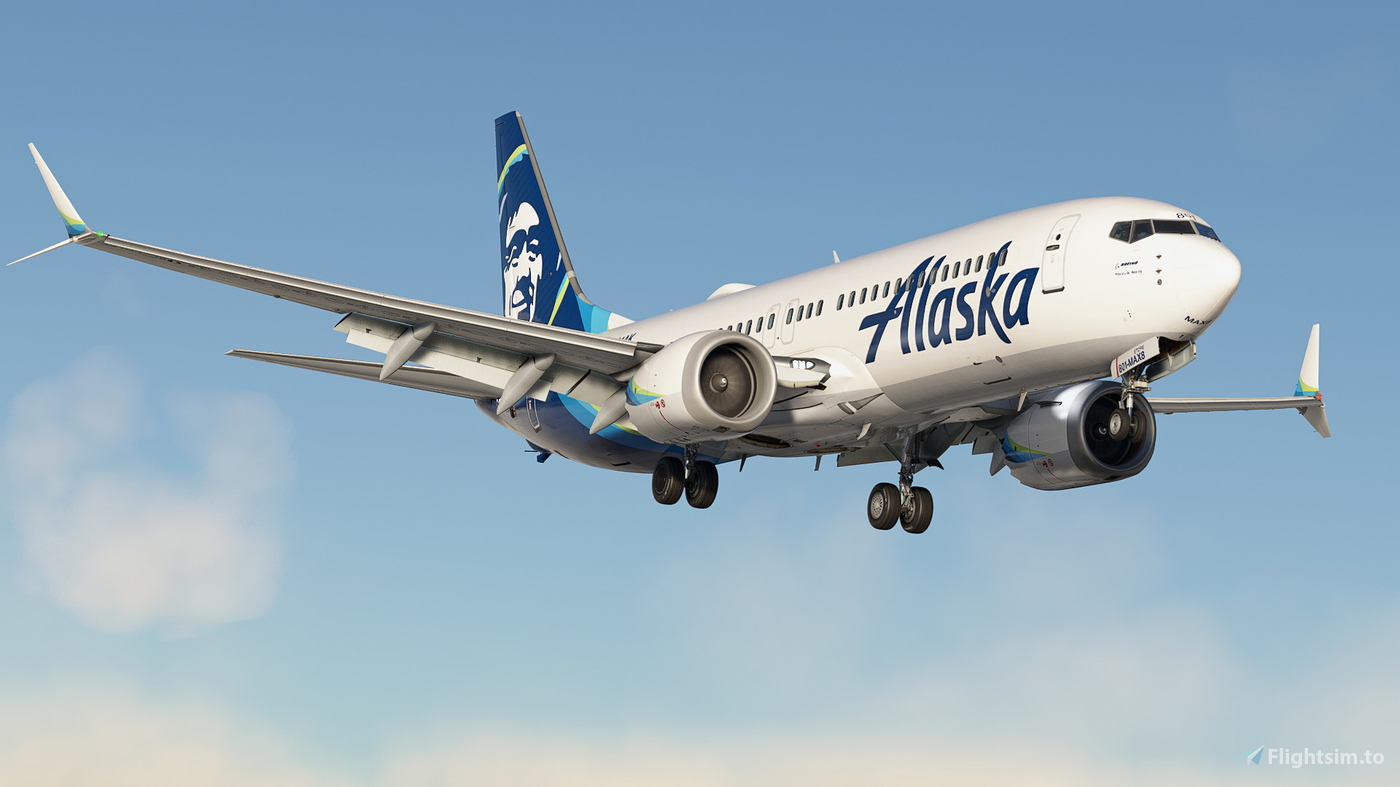 Alaska Airlines [Pack] w/Cabin | iFly 737 MAX 8 for Microsoft Flight Simulator | MSFS