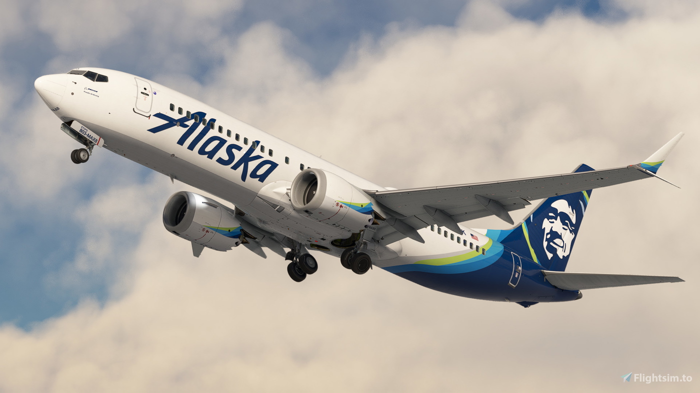 Alaska Airlines [Pack] w/Cabin | iFly 737 MAX 8 for Microsoft Flight Simulator | MSFS