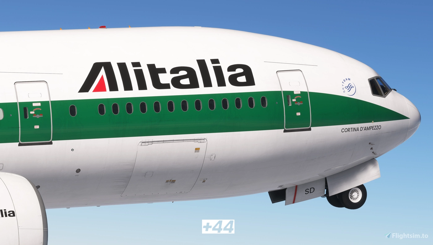 Alitalia (I-DISD) PMDG 777-200ER - 8K for Microsoft Flight Simulator | MSFS