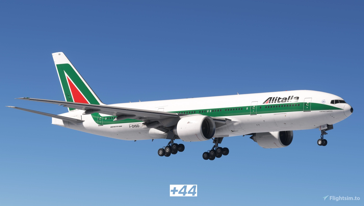 Alitalia (I-DISD) PMDG 777-200ER - 8K für Microsoft Flight Simulator | MSFS