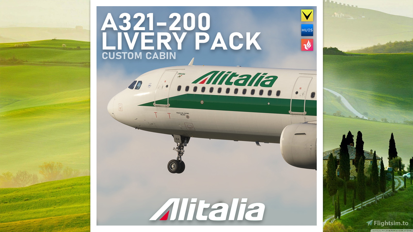 ALITALIA Pack w/3D Cabin | A321 Fenix (BFU ready) for Microsoft Flight Simulator | MSFS