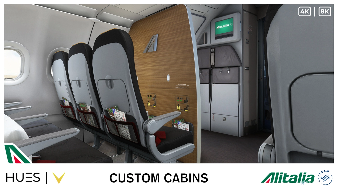 ALITALIA Pack w/3D Cabin | A321 Fenix (BFU ready) para Microsoft Flight Simulator | MSFS