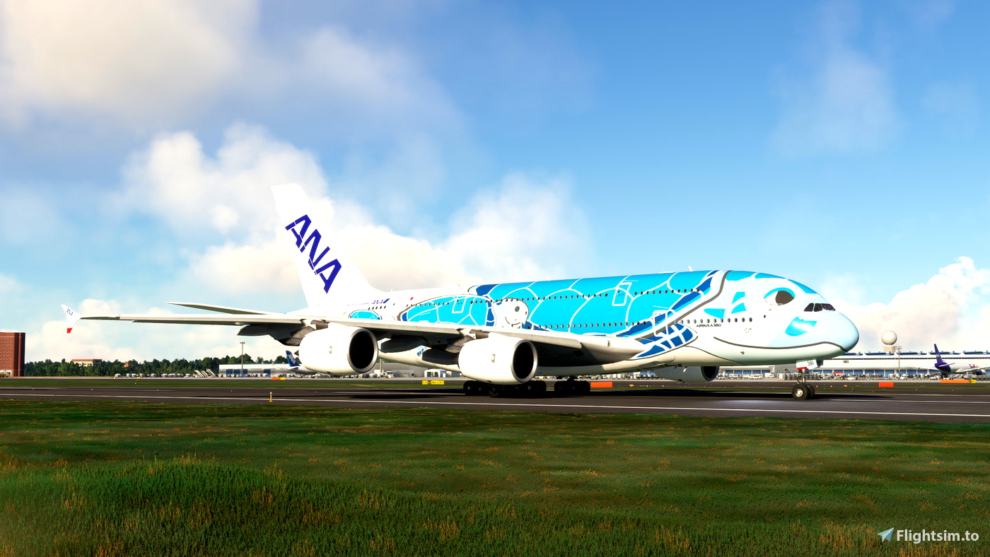 Threads - All Nippon Airways Blue Turtle JA381A FlyByWire Airbus A380 ...