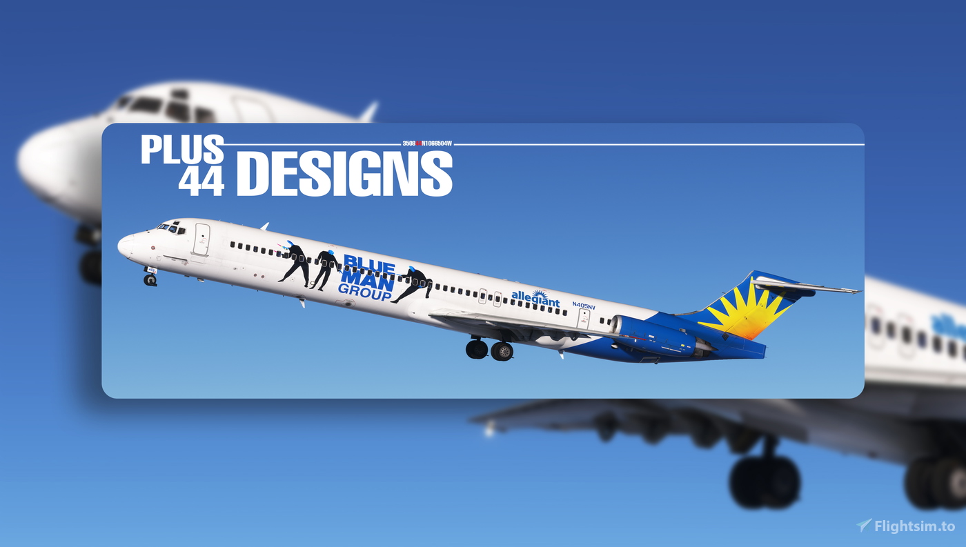 Allegiant "Blue Man Group" (N405NV) MaddogX MD80 - 8K for Microsoft ...