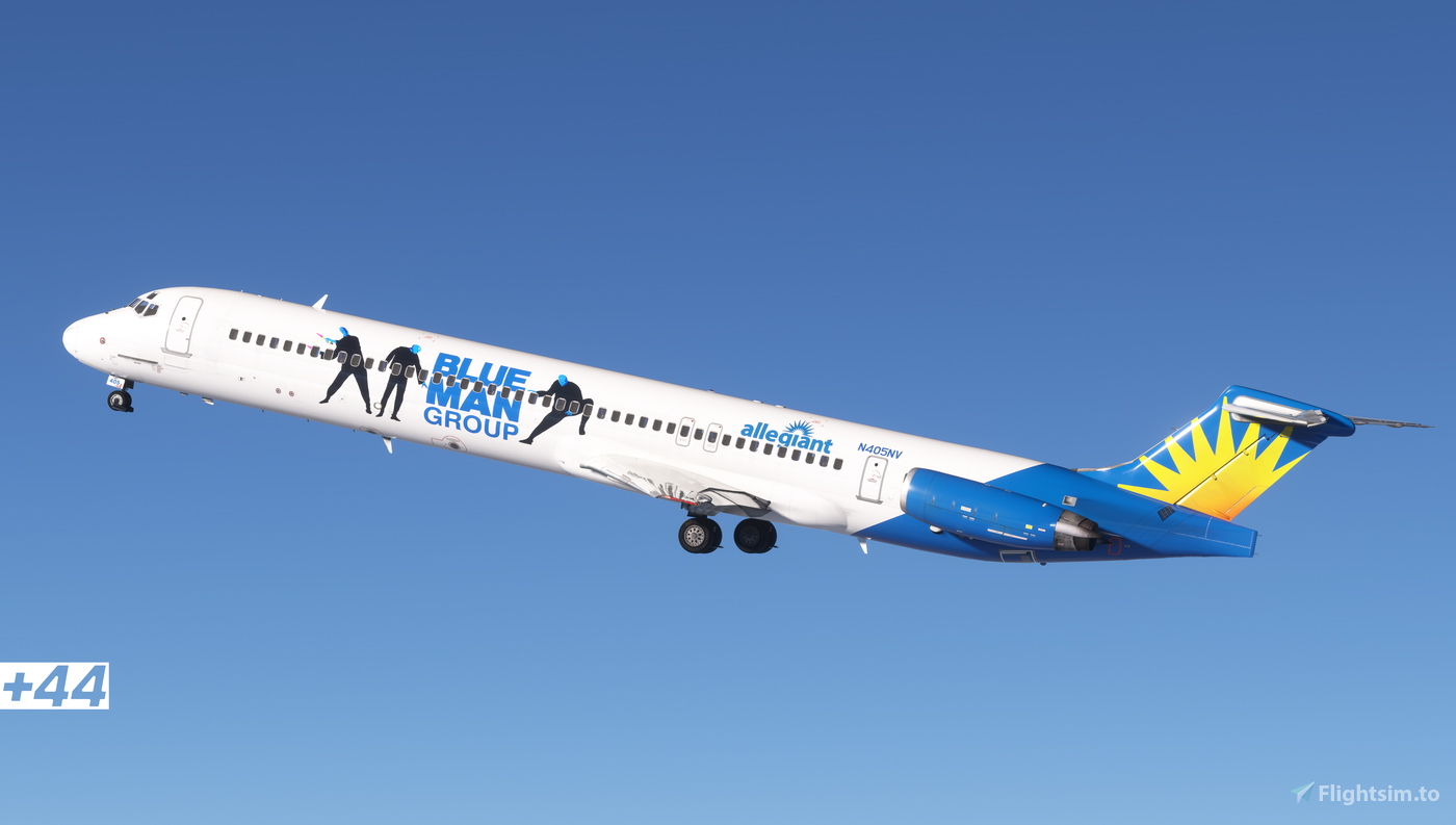 Allegiant "Blue Man Group" (N405NV) MaddogX MD80 - 8K for Microsoft ...