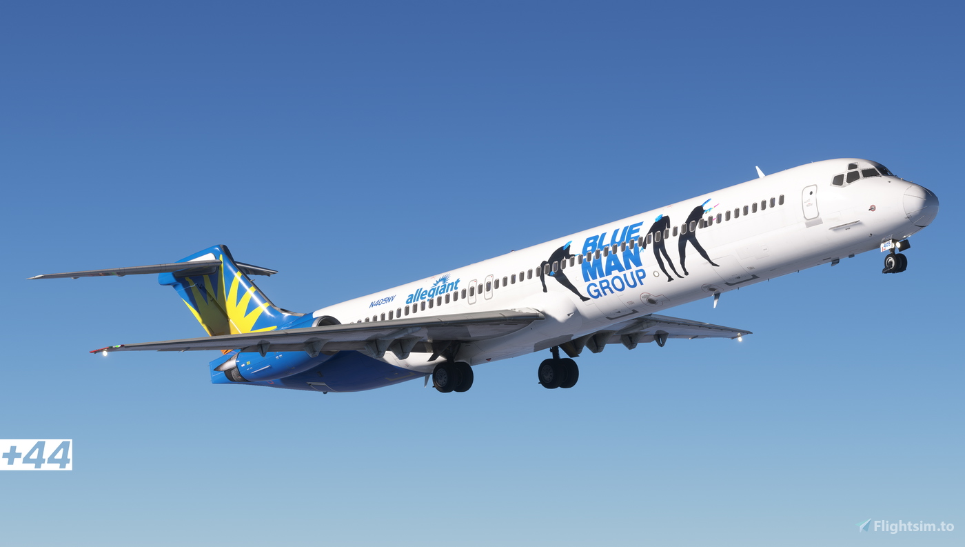 Allegiant "Blue Man Group" (N405NV) MaddogX MD80 - 8K for Microsoft ...