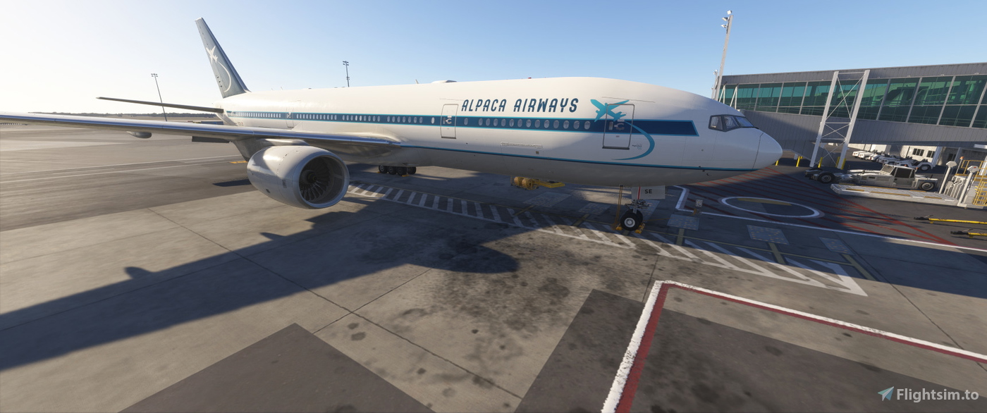Alpaca Airways 'Retro' (G-FTSE) | PMDG B777-200ER 对于 Microsoft Flight Simulator | MSFS