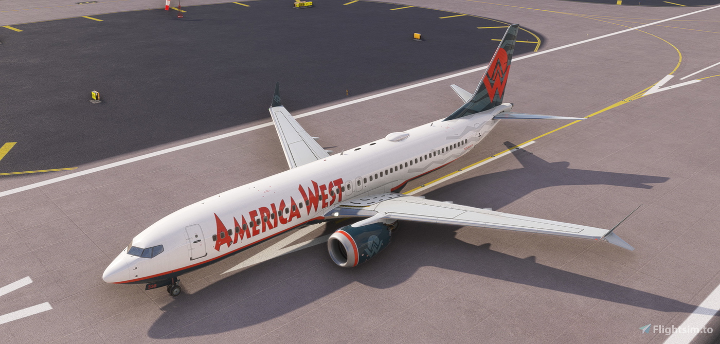America West | Fictional | iFly 737 MAX 8 | w/Cabin | Requestd for Microsoft Flight Simulator | MSFS