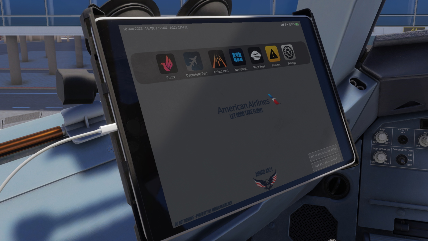 American Airlines - AA/AAL - EFB BACKGROUND - A321 for Microsoft Flight ...