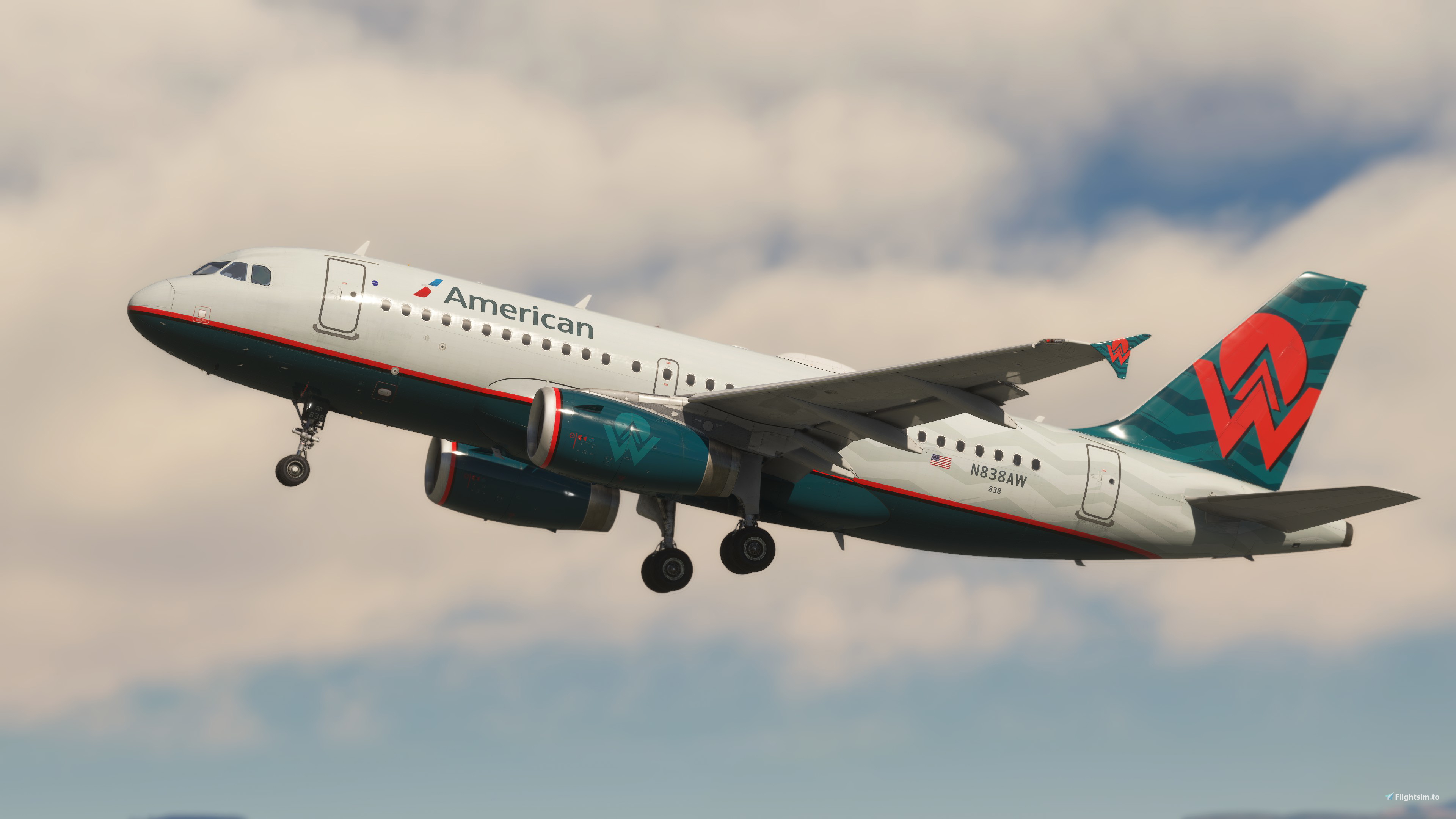American Airlines | N838AW 'America West Heritage' | Fenix A319 - MSFS ...