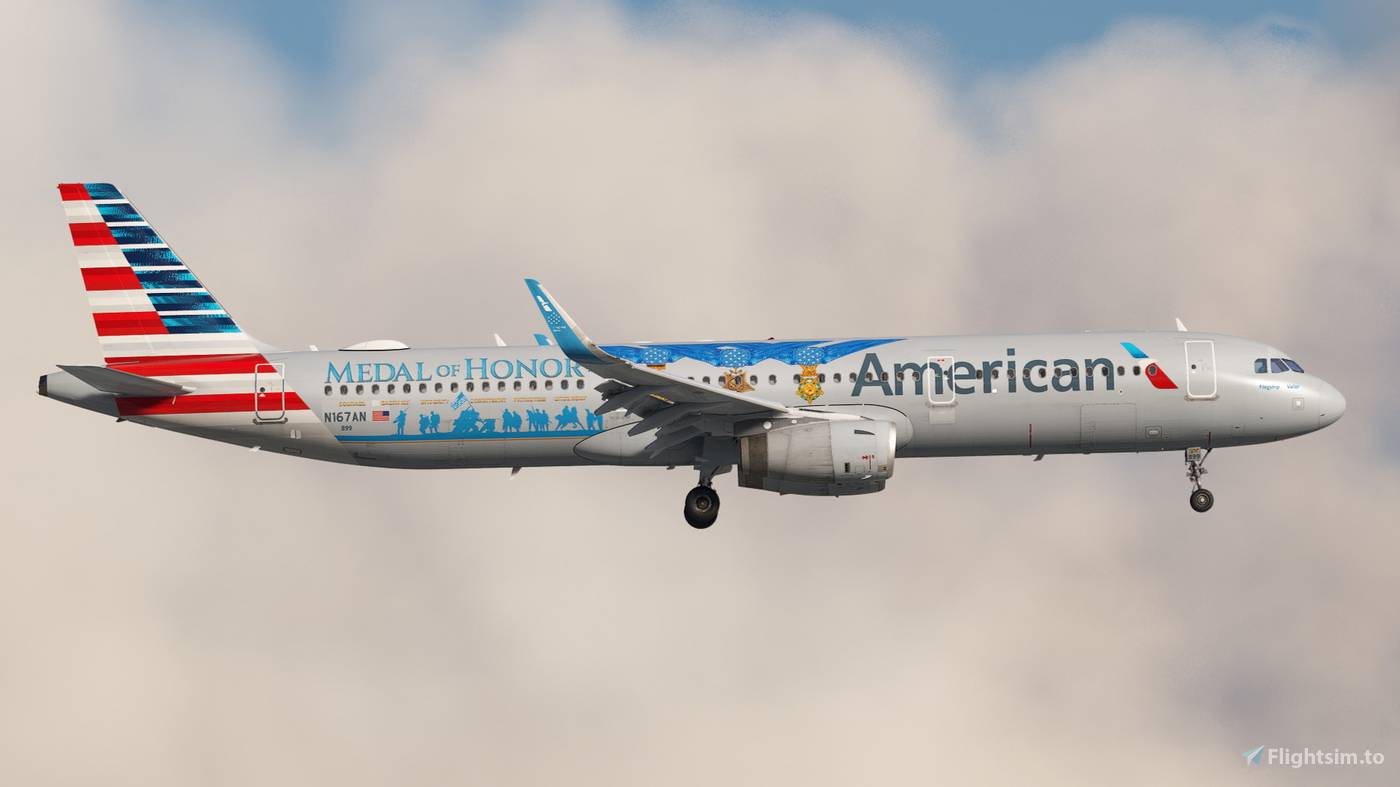American Airlines 'Flagship Valor' | w/Cabin | Fenixsim A321SL 对于 ...