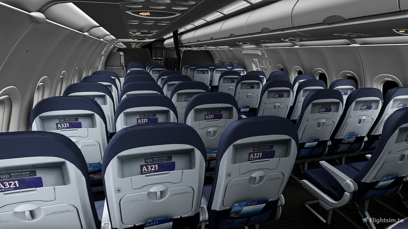 American Airlines | Pack | w/Cabin | Fenix A321 for Microsoft Flight Simulator | MSFS