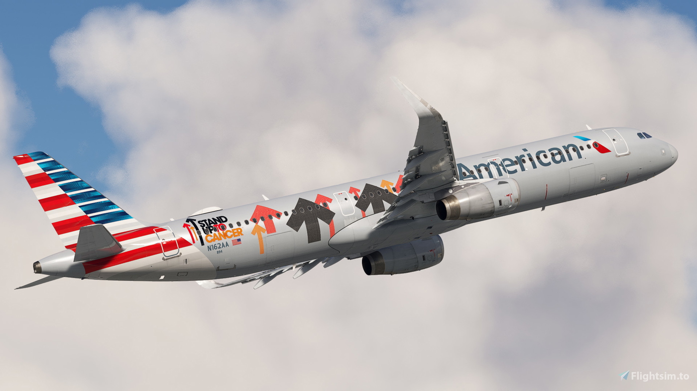 American Airlines 'Stand Up To Cancer' | w/Cabin | Fenix A321 SL for ...
