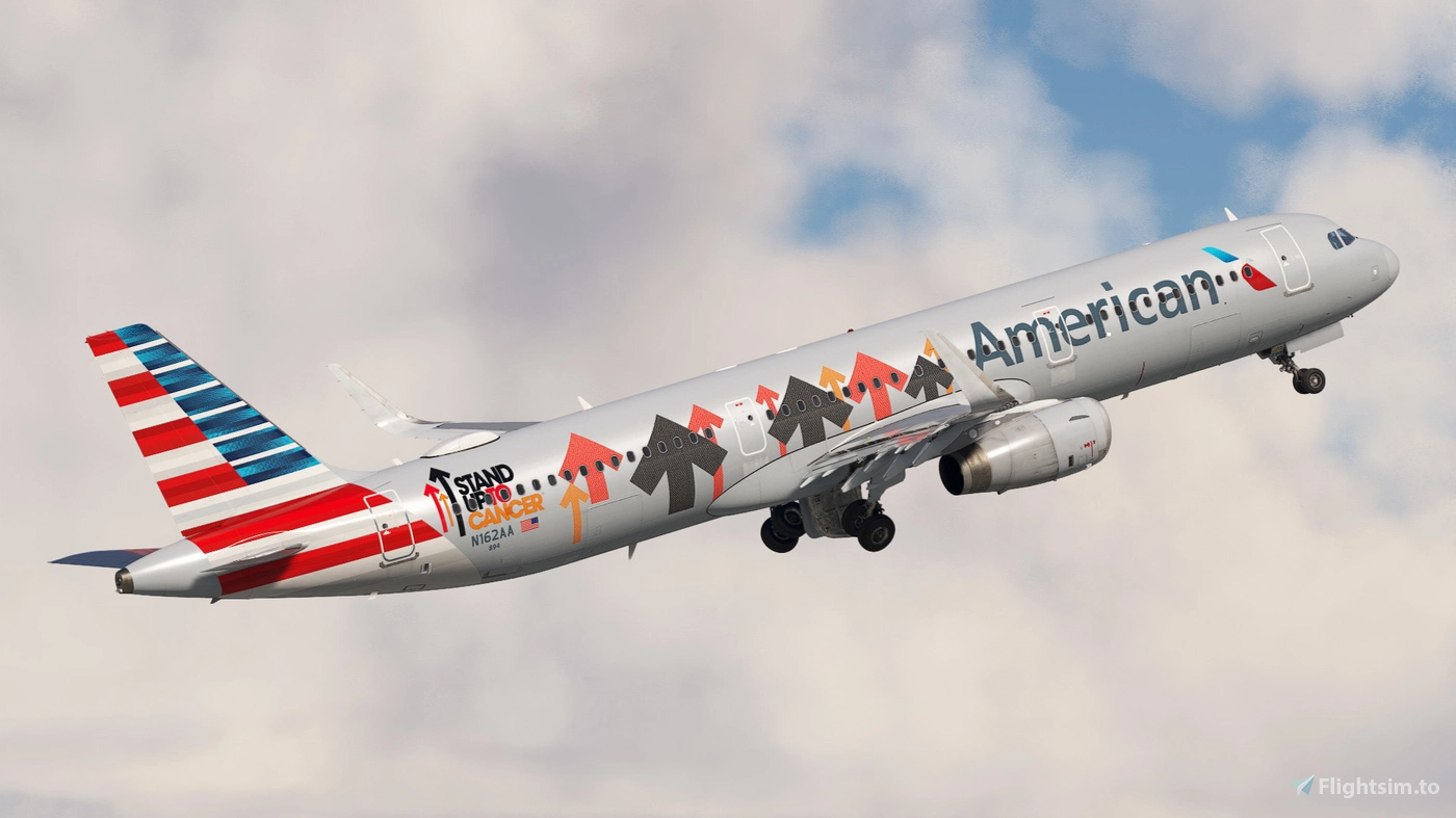 American Airlines 'Stand Up To Cancer' | w/Cabin | Fenix A321 SL pour ...