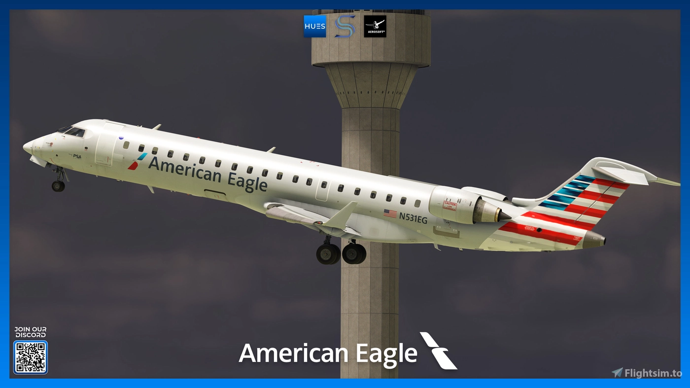 American Eagle Livery Pack | Aerosoft CRJ700 V2 | 4K 对于 Microsoft ...