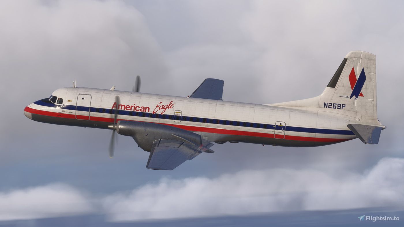 American Eagle (Simmons Airlines) | N269P | YS-11 for Microsoft Flight ...