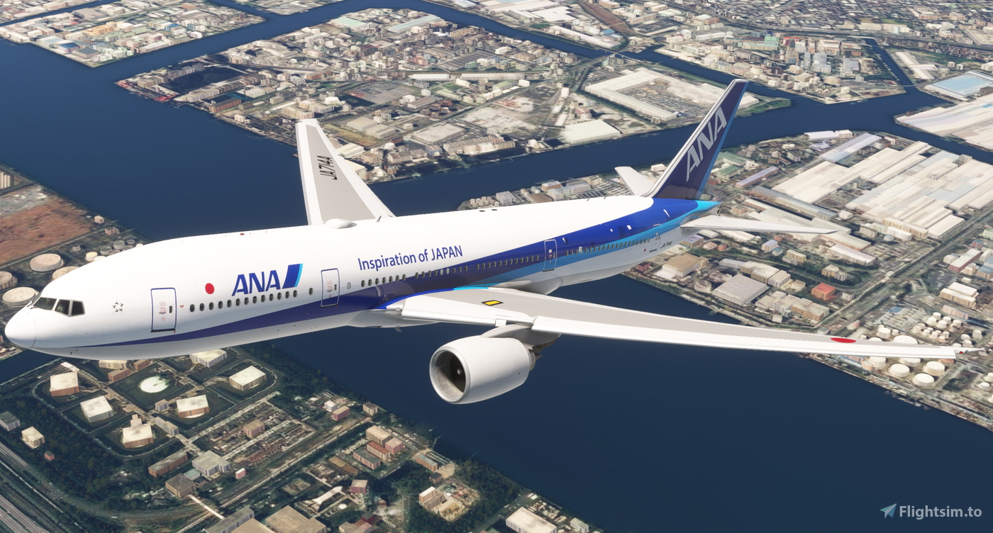 ANA - All Nippon Airways 777-281 ( JA714A ) 对于 Microsoft Flight Simulator | MSFS