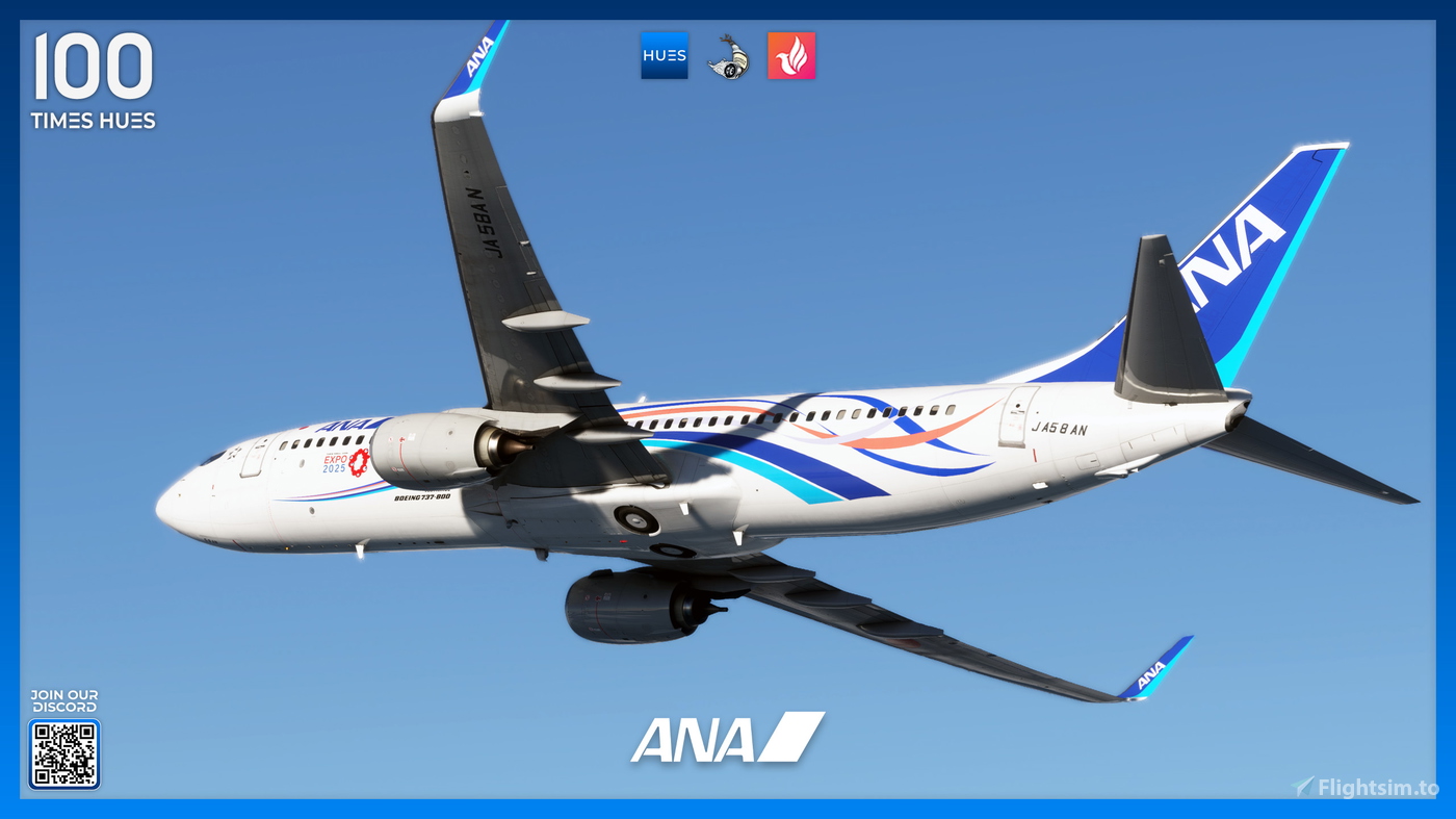 ANA JA58AN 'EXPO2025 ANA Jet' | PMDG 737-800 | 8K のために Microsoft Flight Simulator | MSFS