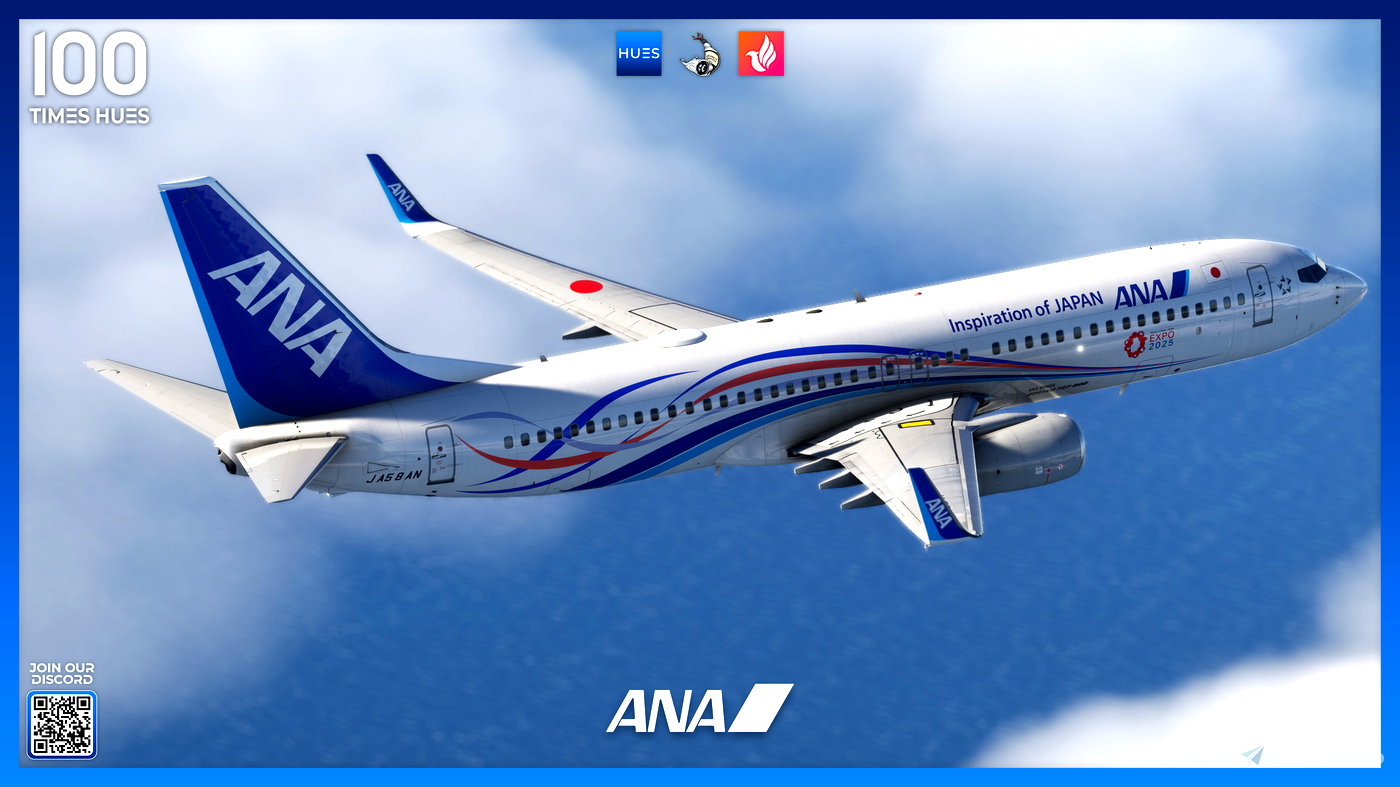 ANA JA58AN 'EXPO2025 ANA Jet' | PMDG 737-800 | 8K のために Microsoft Flight Simulator | Feed
