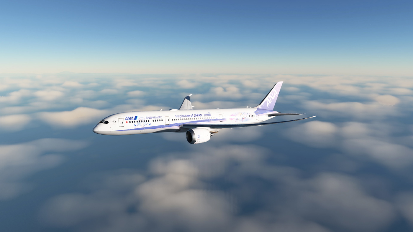 ANA x Snow Miku JA23SM för Microsoft Flight Simulator | MSFS