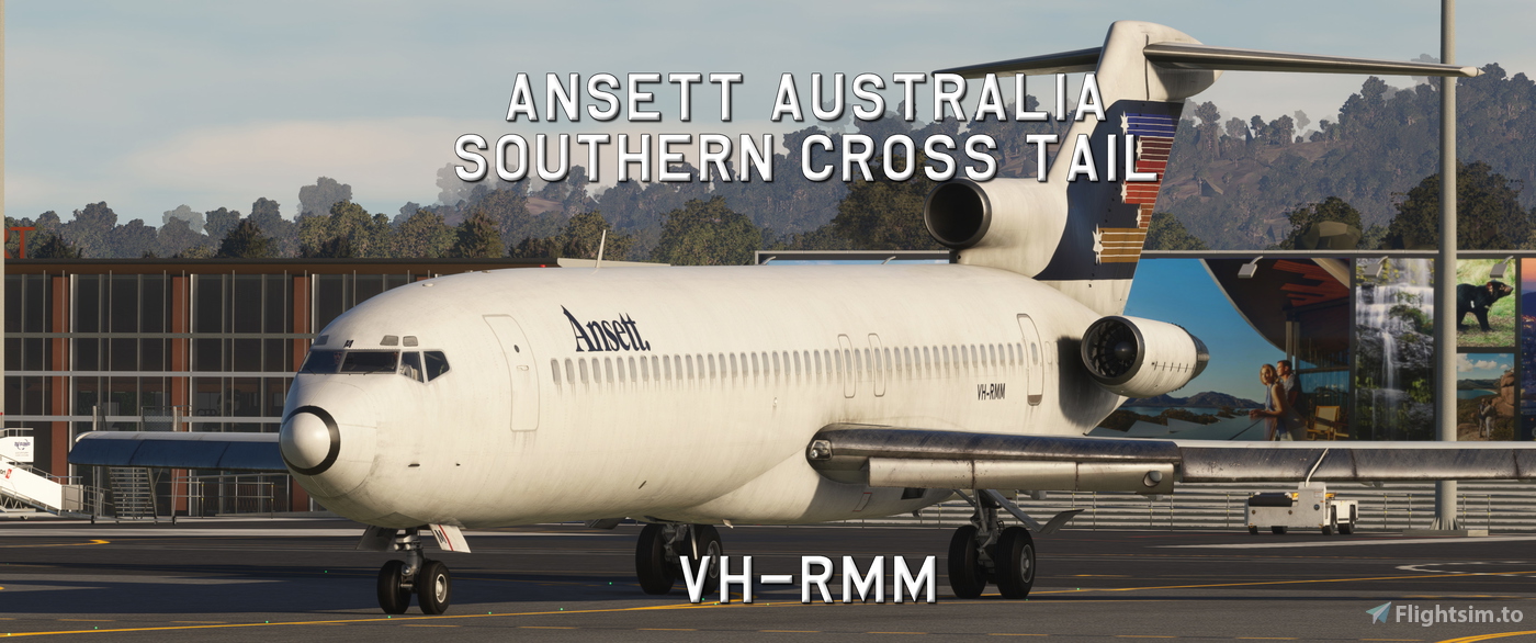 Ansett Australia 'Southern Cross Tail' VH-RMM FSS 727-200 for Microsoft ...